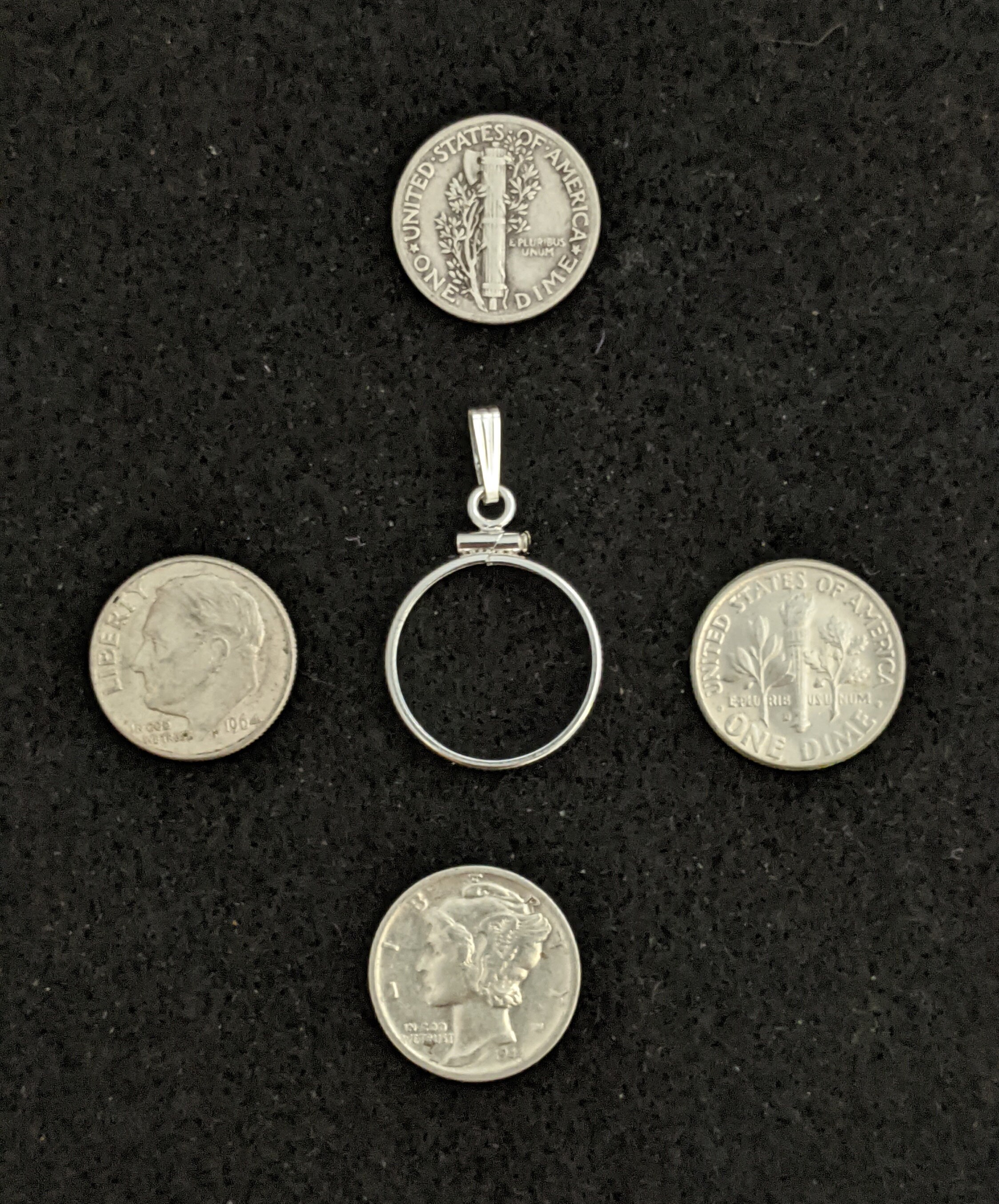 SOLID STERLING SILVER Coin Bezels for Penny Half Dollar & - Etsy