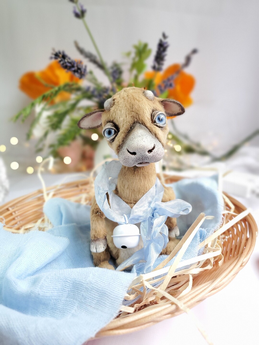 Artist Teddy Bear Baby Calf, Teddy Bear, Baby Cow Toy, Calf Miniature ...