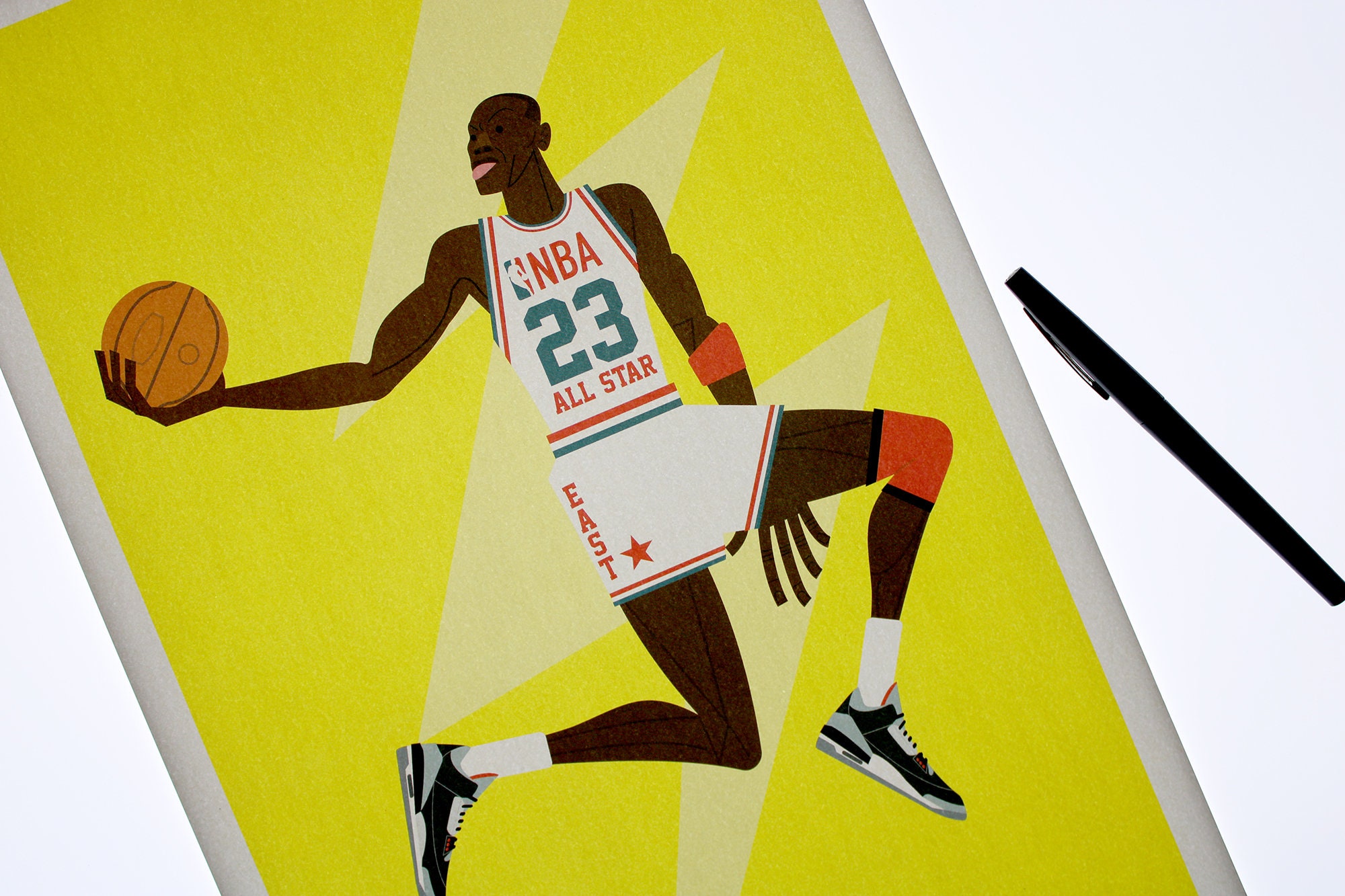 Michael Jordan Volando 1988 All Star - Etsy España