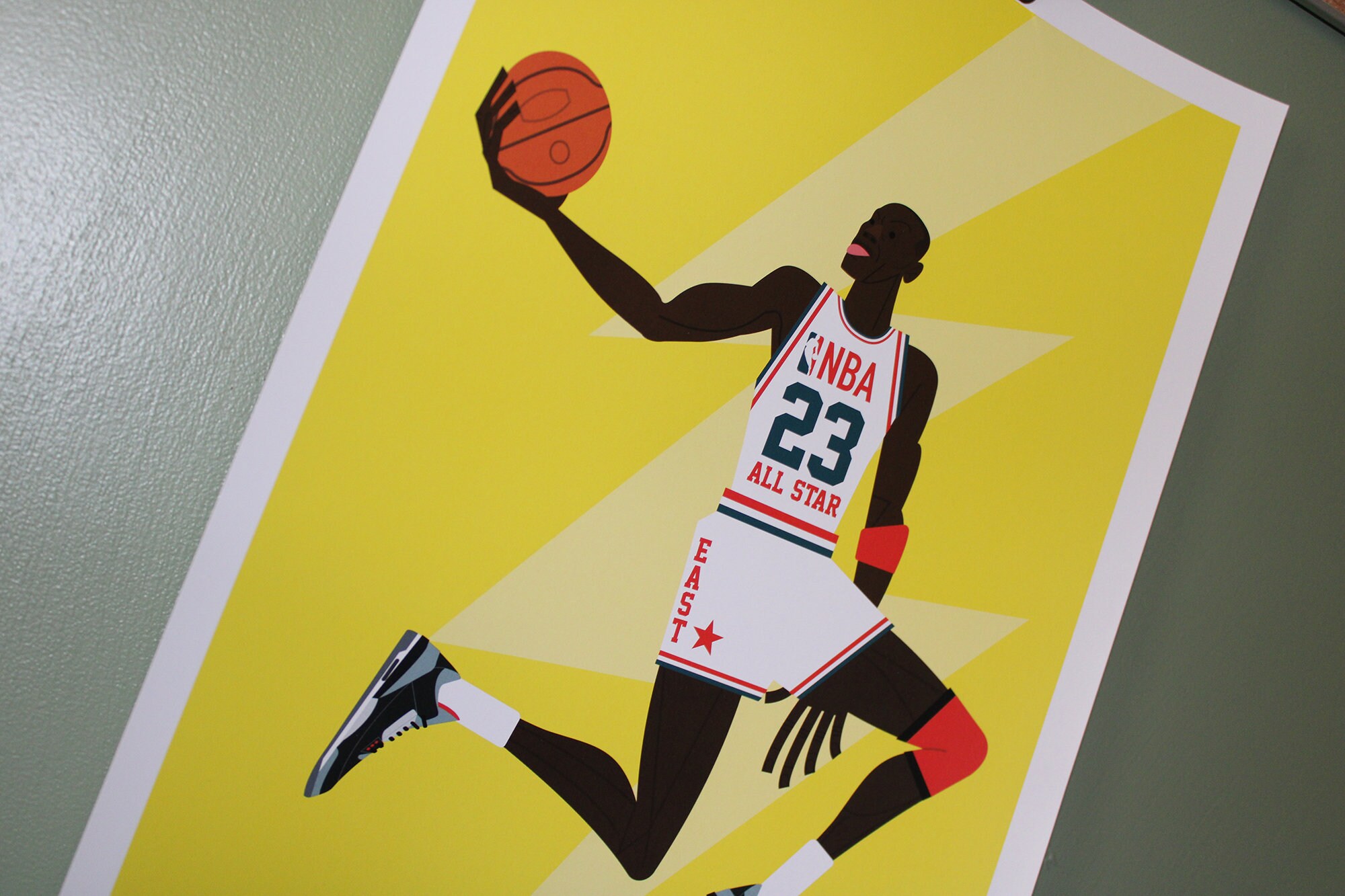 Michael Jordan Volando 1988 All Star - Etsy España