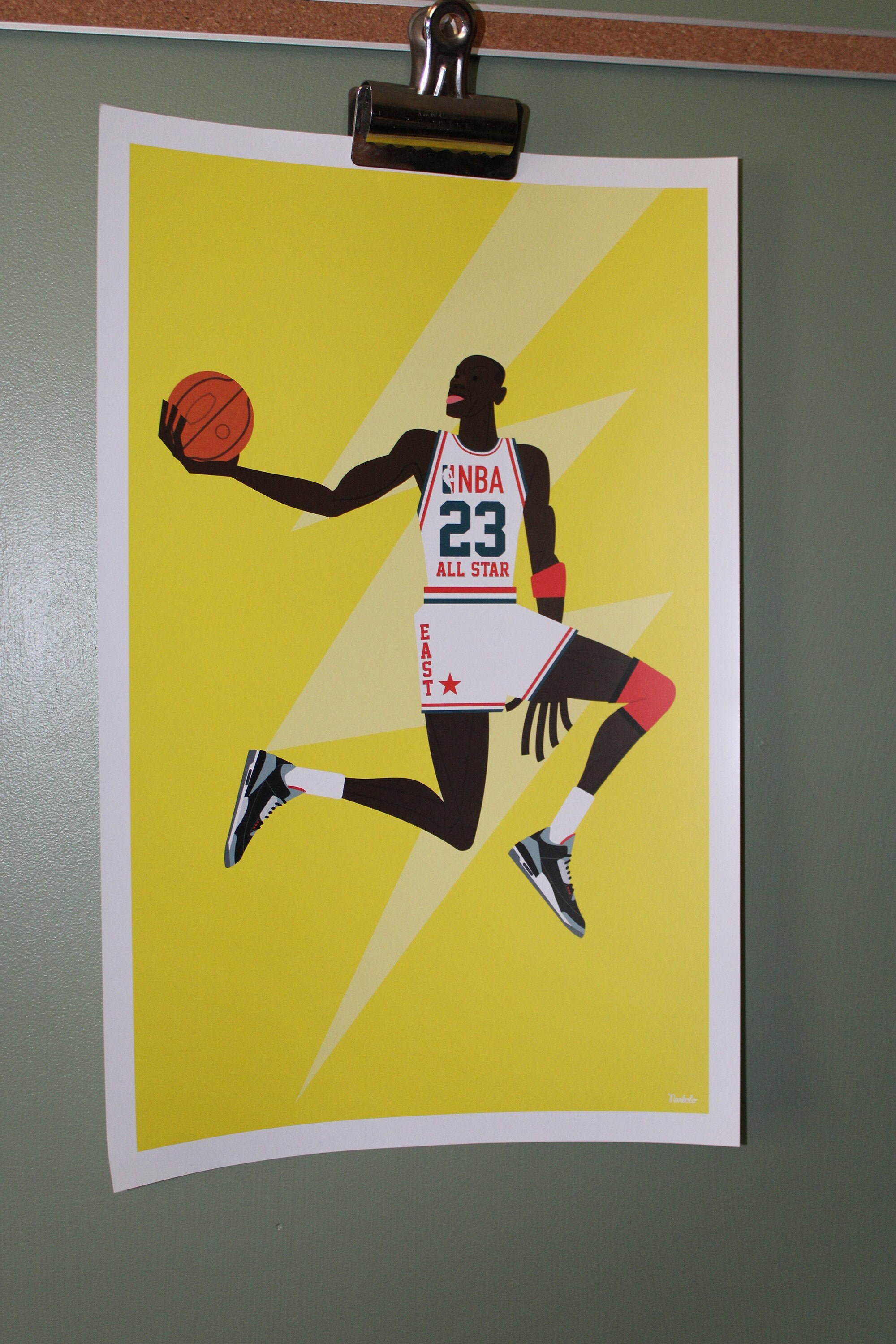 Michael Jordan Volando 1988 All Star - Etsy España