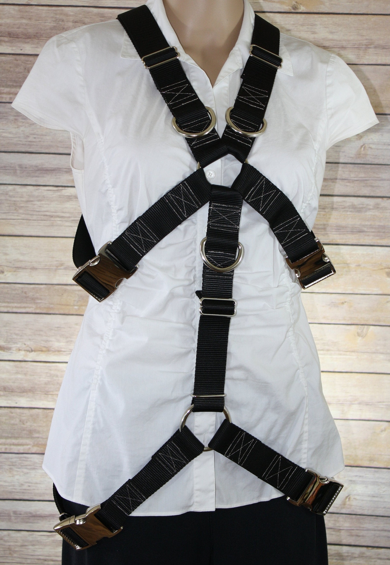 Nylon Fullbody Harness Black | Etsy