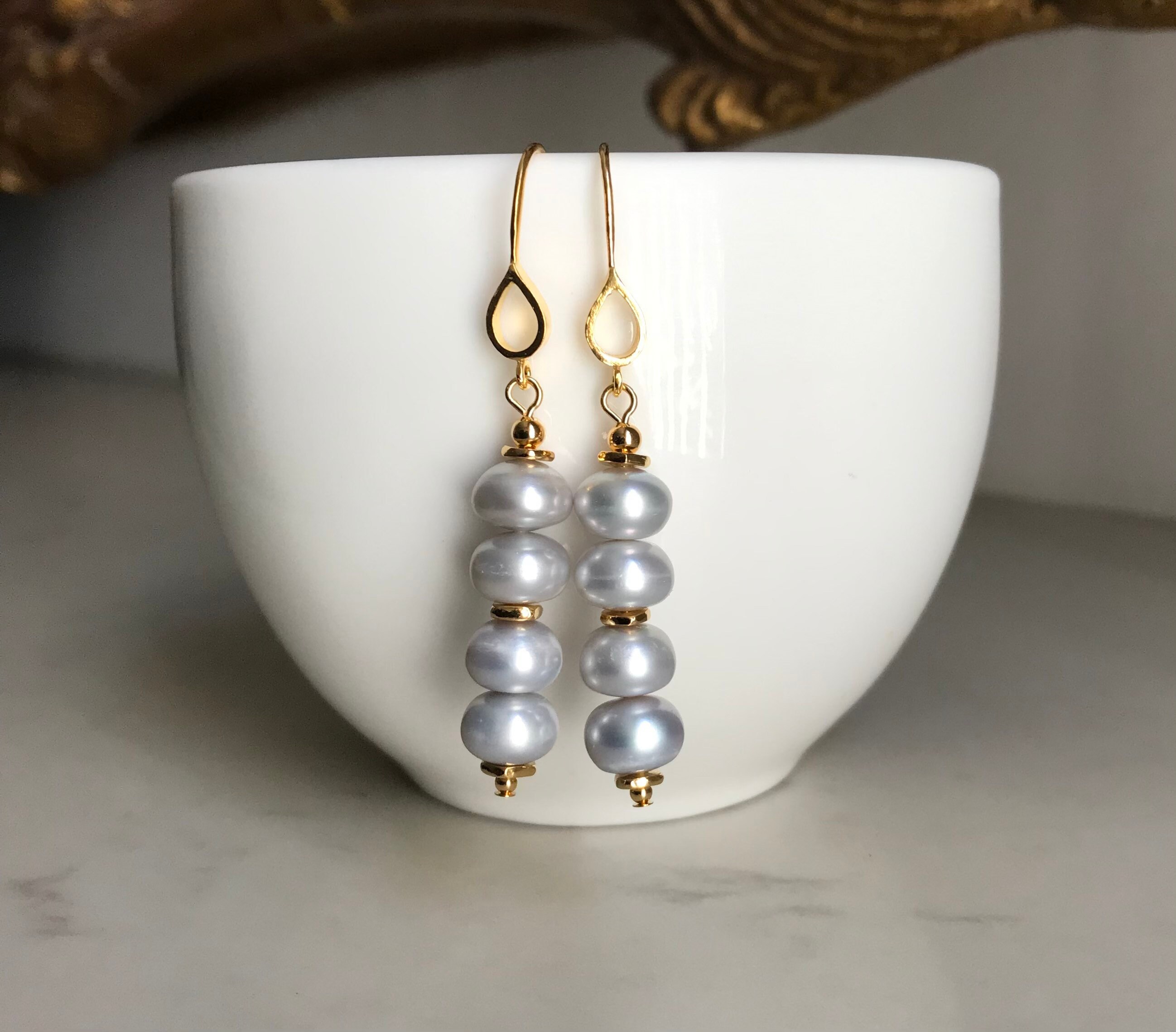 Stunning Silver Pearls Thai Hill Tribe Silver 24k Gold - Etsy