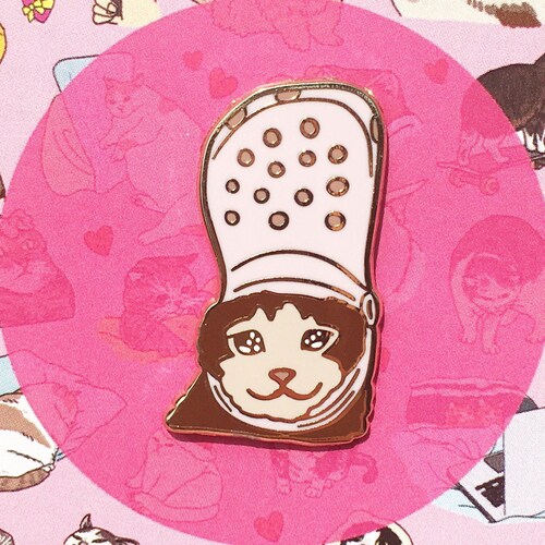 The Original Crying Cat Enamel Pin Cat Meme Pin Sad Cat - Etsy