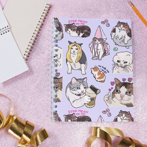 The Original Sad Cat Meme Spiral Journal Notebook, Sad Cat Meme, Crying ...
