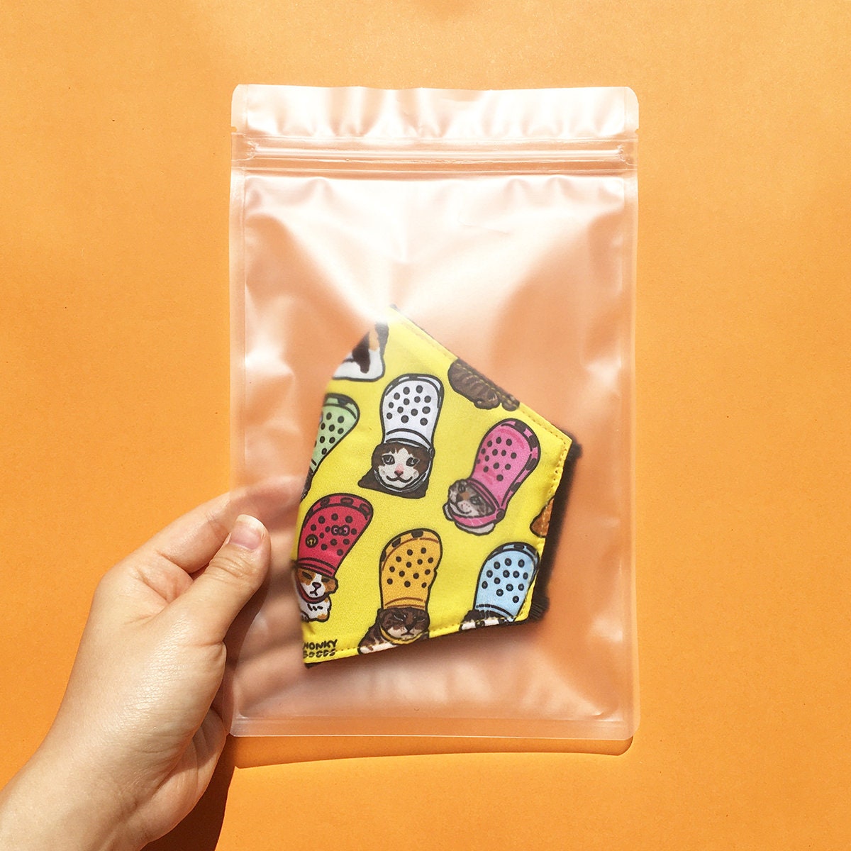 Yellow Croc Cat Meme Sad Cat Meme Fabric Mask Crying Cat - Etsy