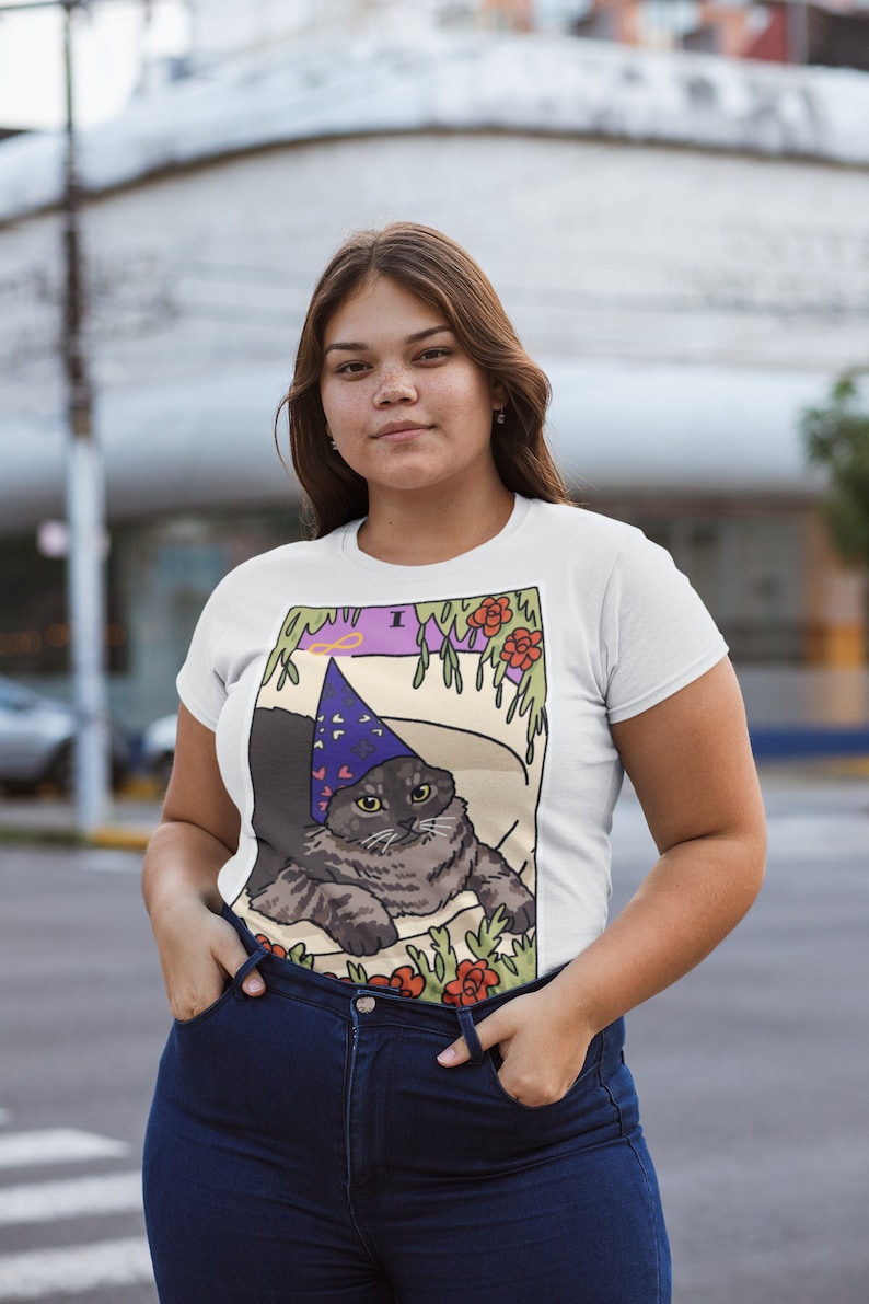 Wizard Cat the Magician T Shirt, Tarot Card Shirt, Witchy Clothing ...