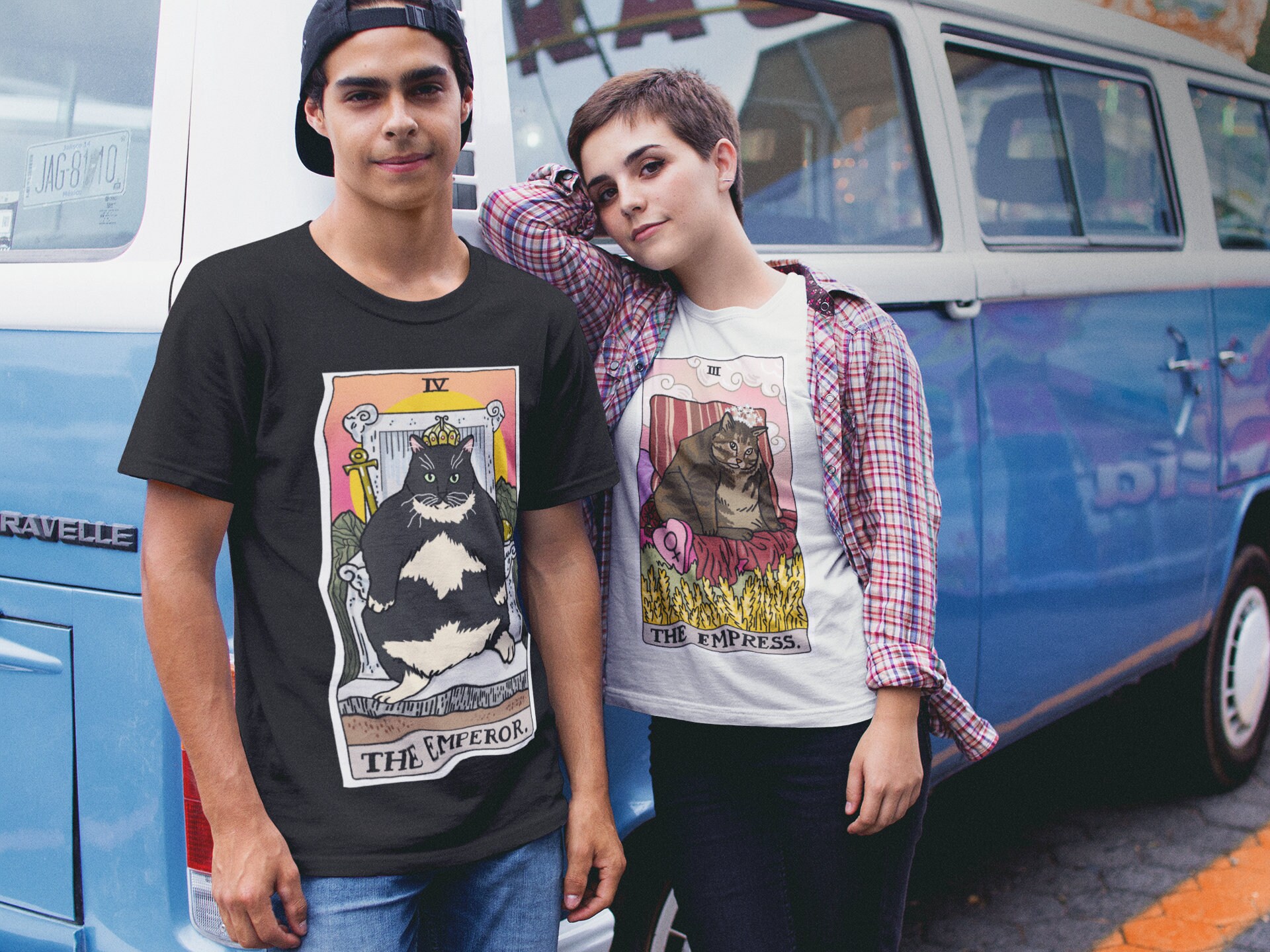 The Original Sad Cat Meme Emperor Standing Chonky Cat Tarot Shirt ...