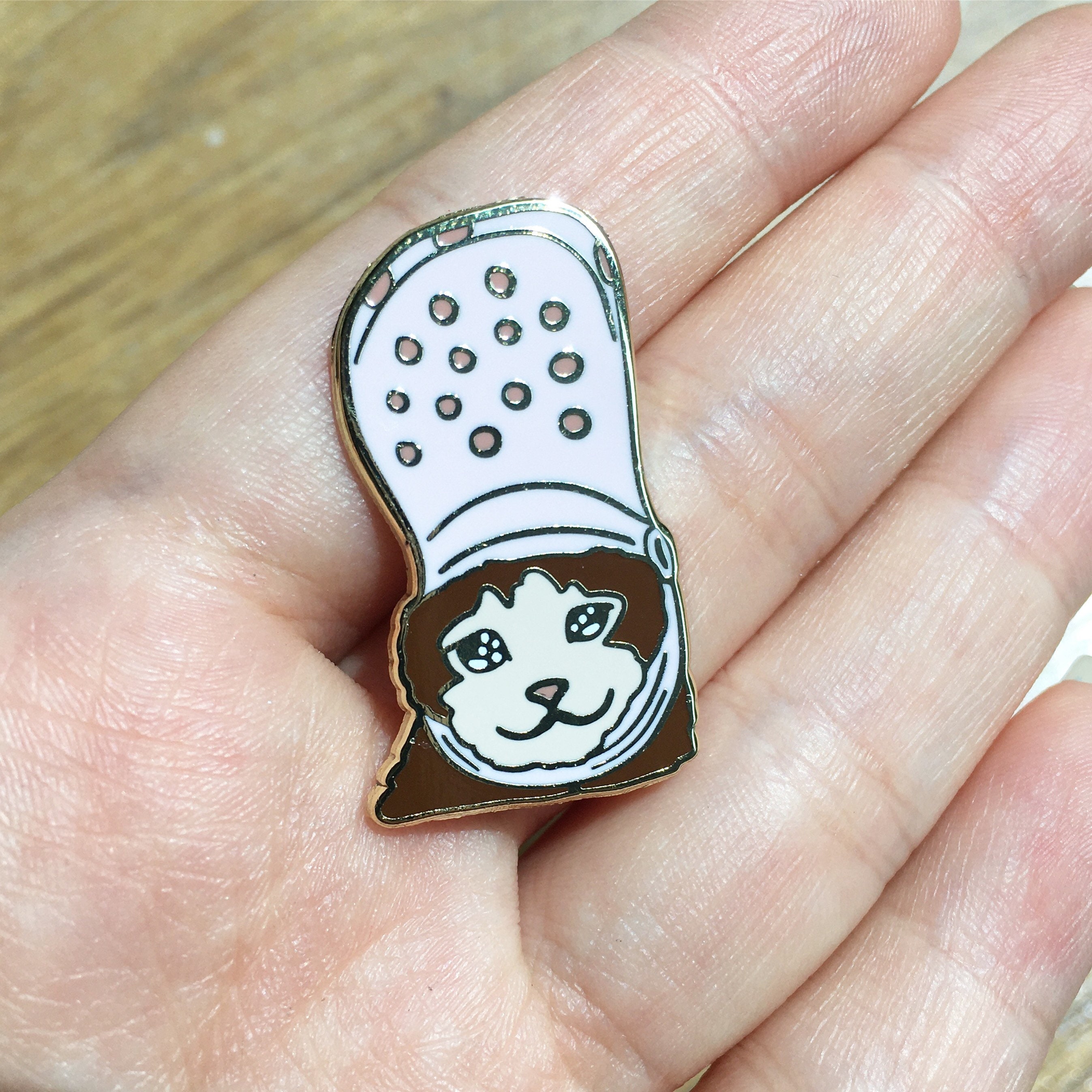 The Original Pink Croc Sad Cat Enamel Pin – Cat Meme Pin, Sad Cat Meme ...