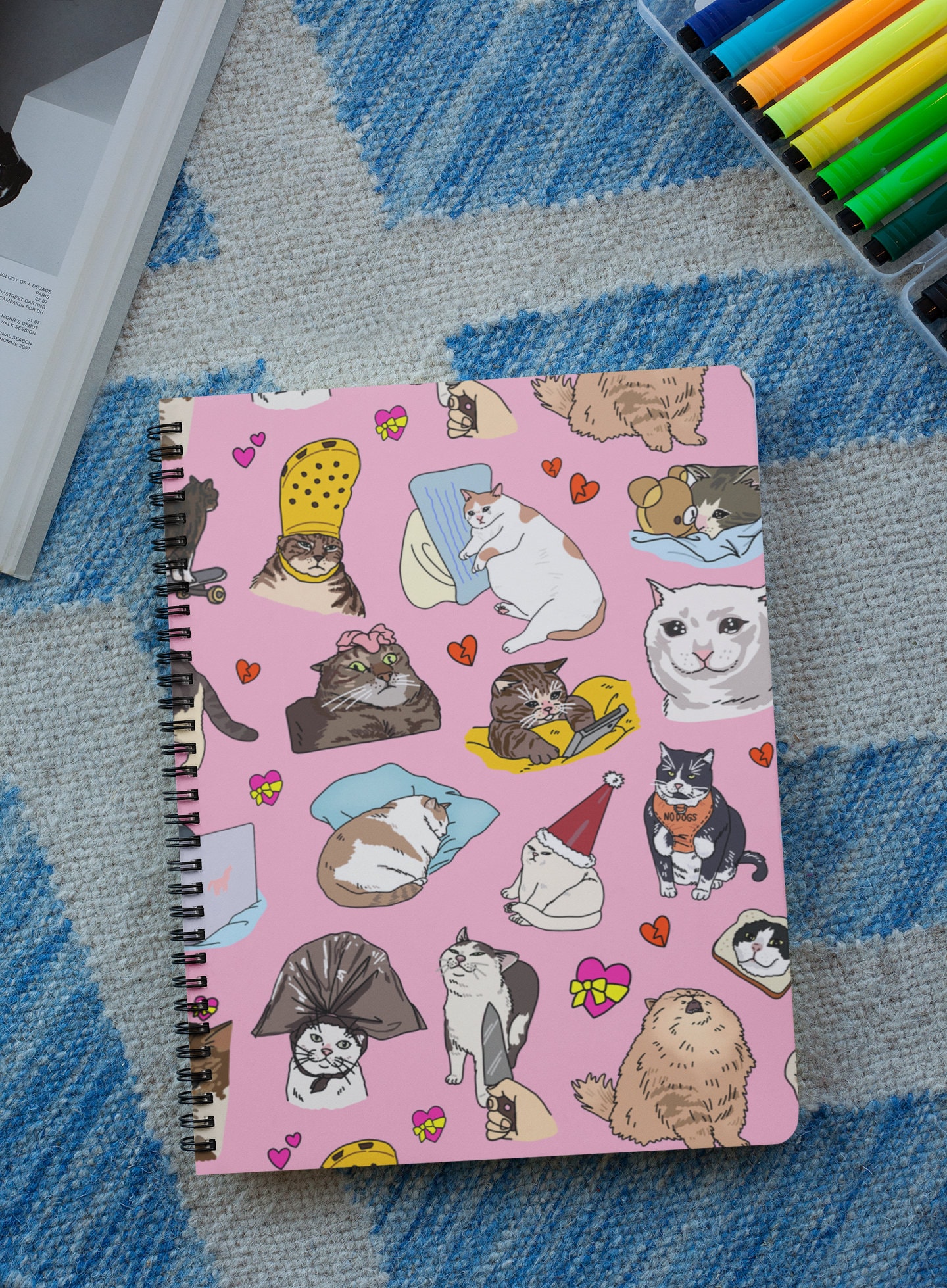 The Original Sad Cat Meme Spiral Journal Notebook, Sad Cat Meme, Crying ...