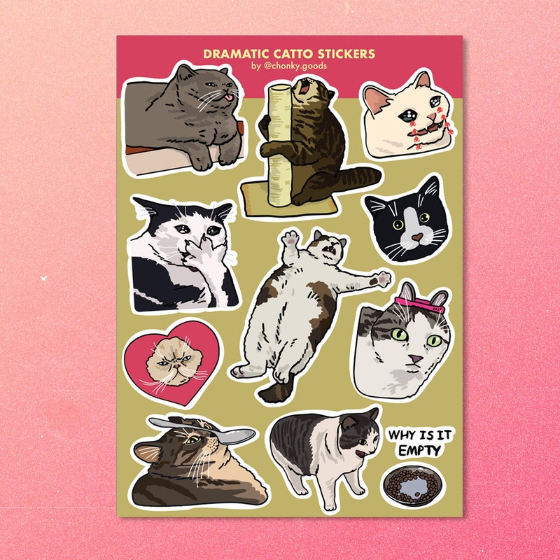 Cat Meme Stickers - Etsy
