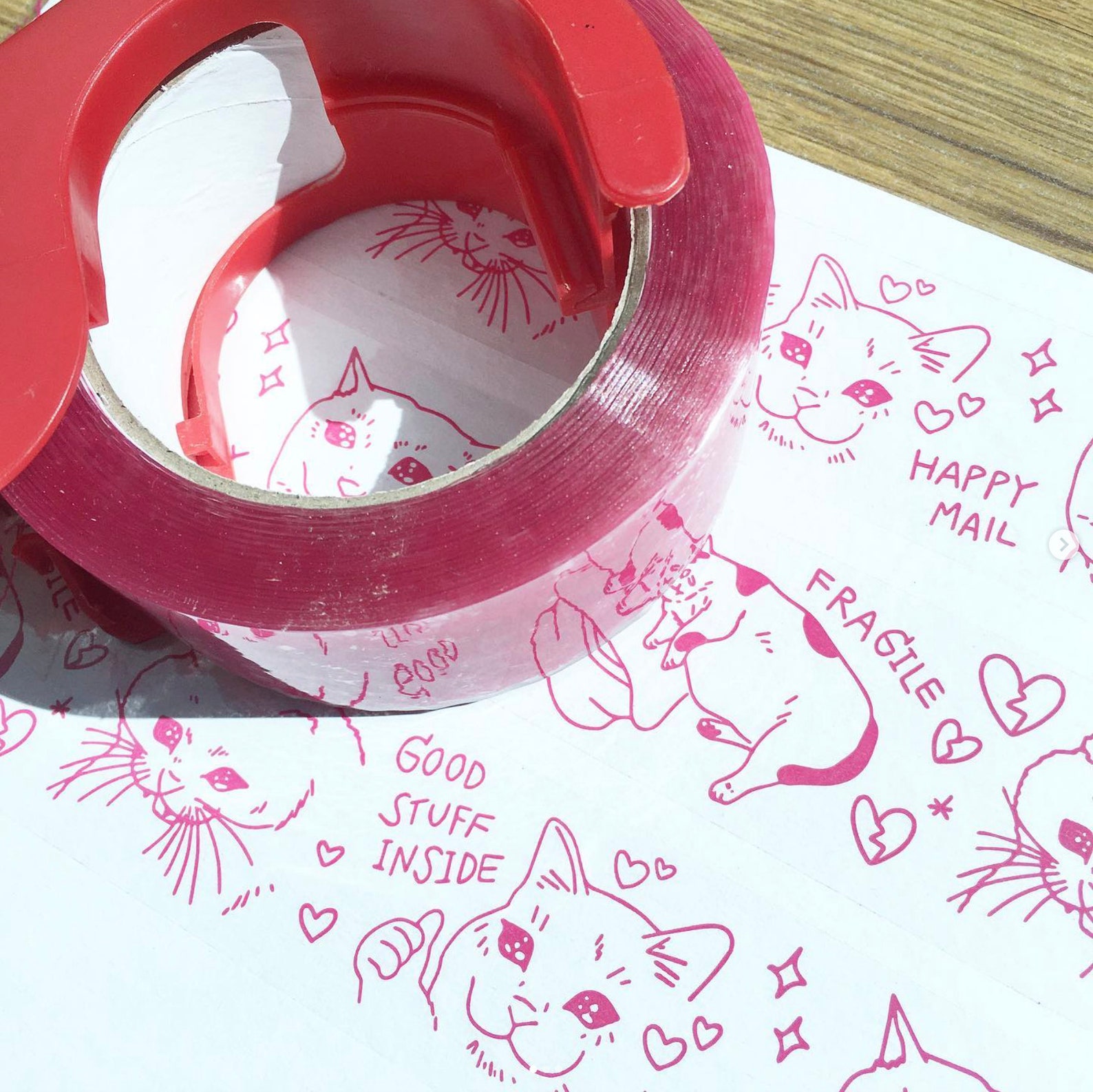 Sad Cat Meme Cute Clear Packing Tape Etsy Cat Mail Tape Cat - Etsy