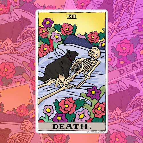 Tarot Cat Death Screaming Cat Skeleton Meme Sticker Cat Meme - Etsy