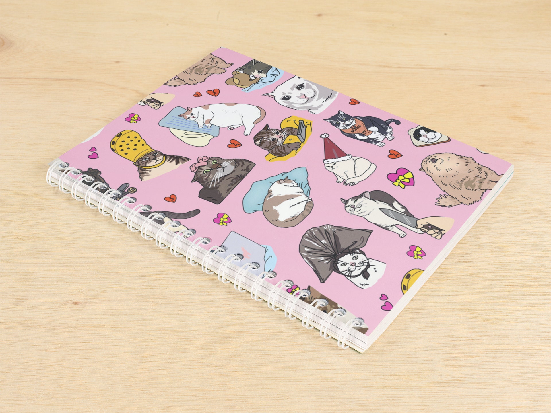 The Original Sad Cat Meme Spiral Journal Notebook, Sad Cat Meme, Crying ...