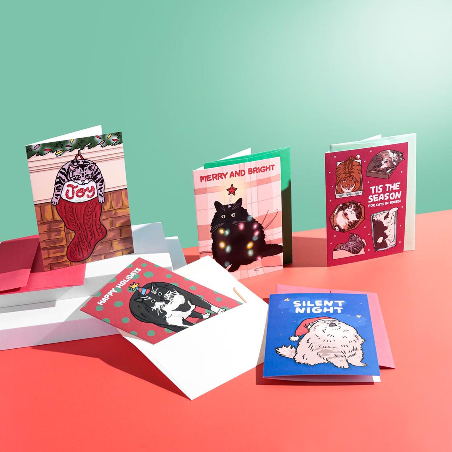 Merry Christmas or Whatever Cat Zone Out Meme Funny Card – Black Cat ...