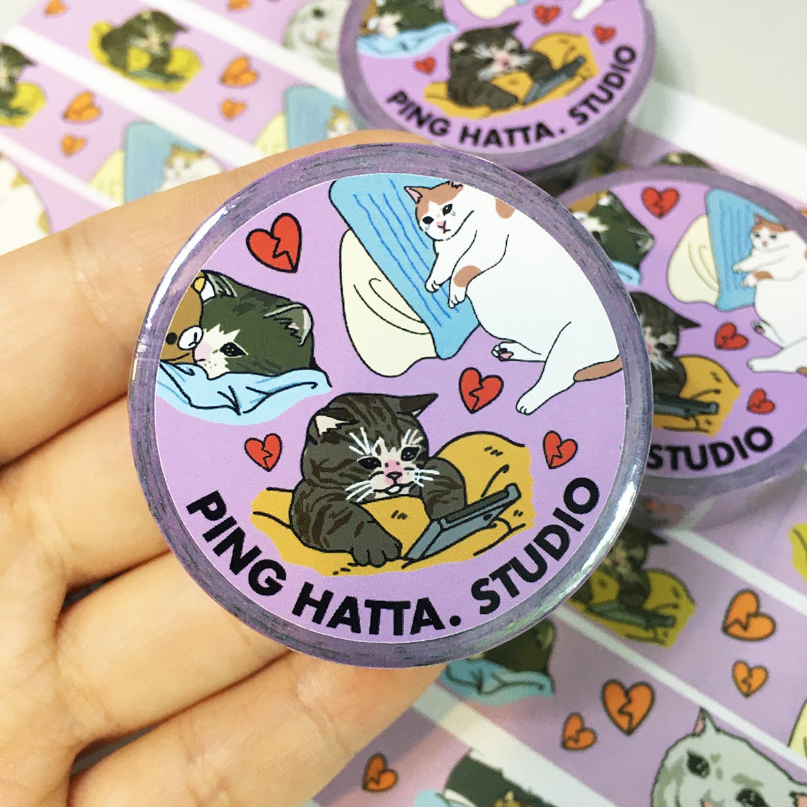 Sad Cat Meme Washi Tape Masking Sticker Tape Cat Diary Cat - Etsy