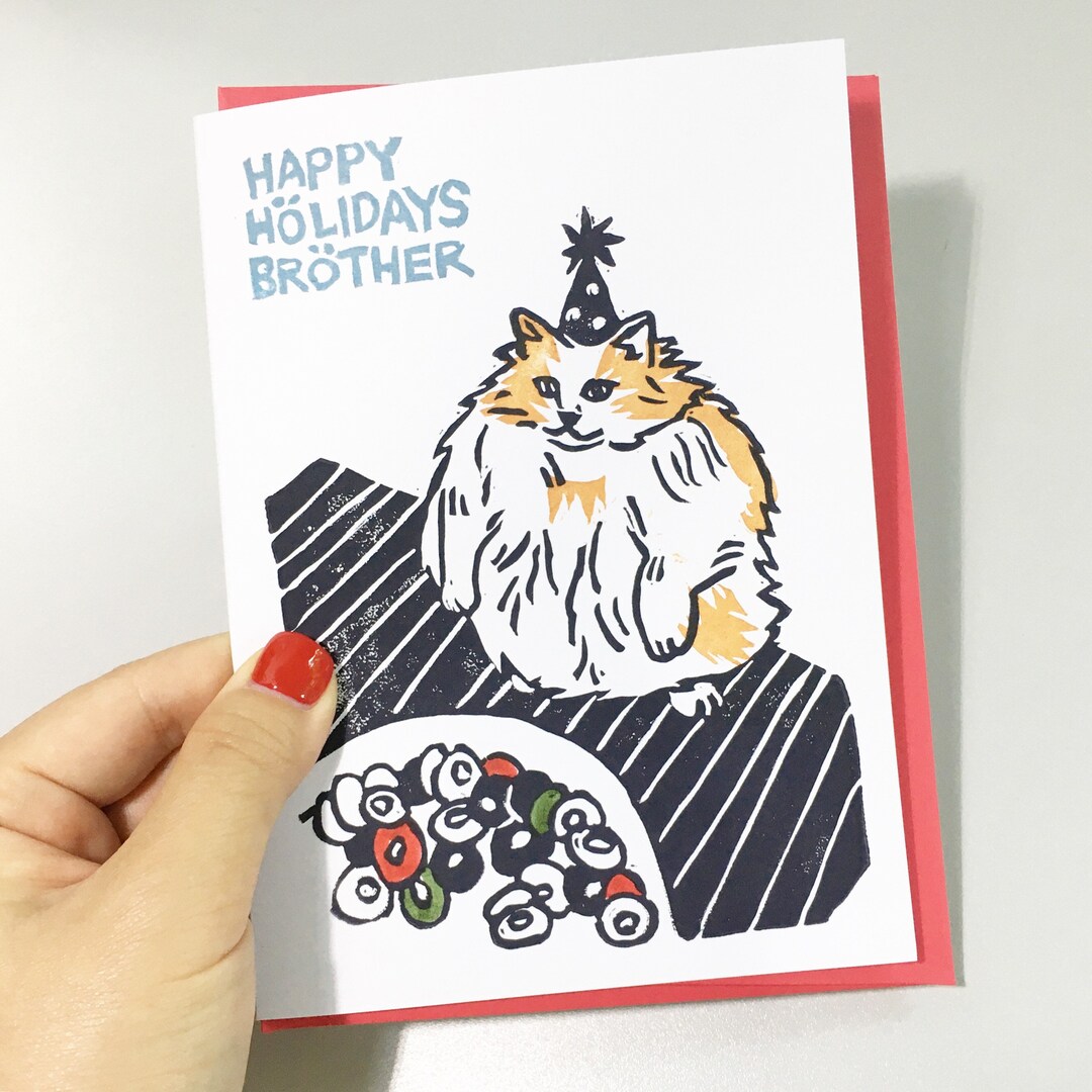 Happy Holidays Brother Loops Cat Meme Christmas Card Cat Meme Christmas ...