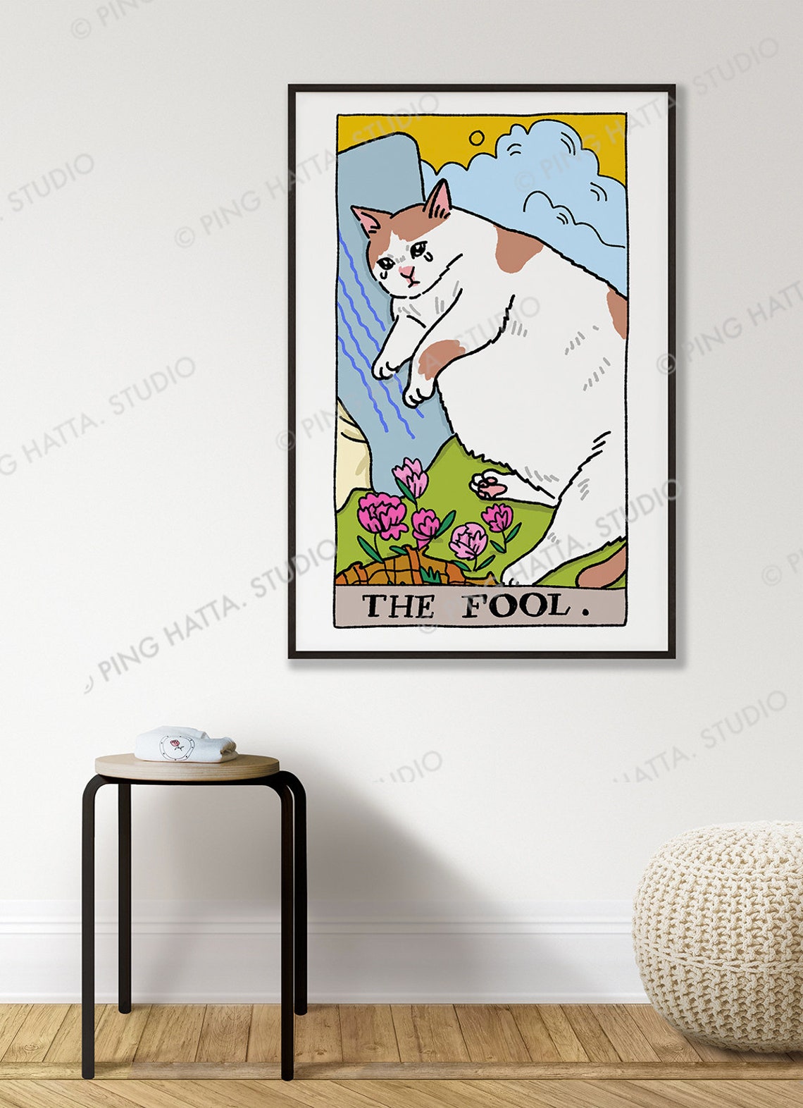 The Fool Sad Cat Meme Tarot Art Print Poster Sad Cat Meme - Etsy
