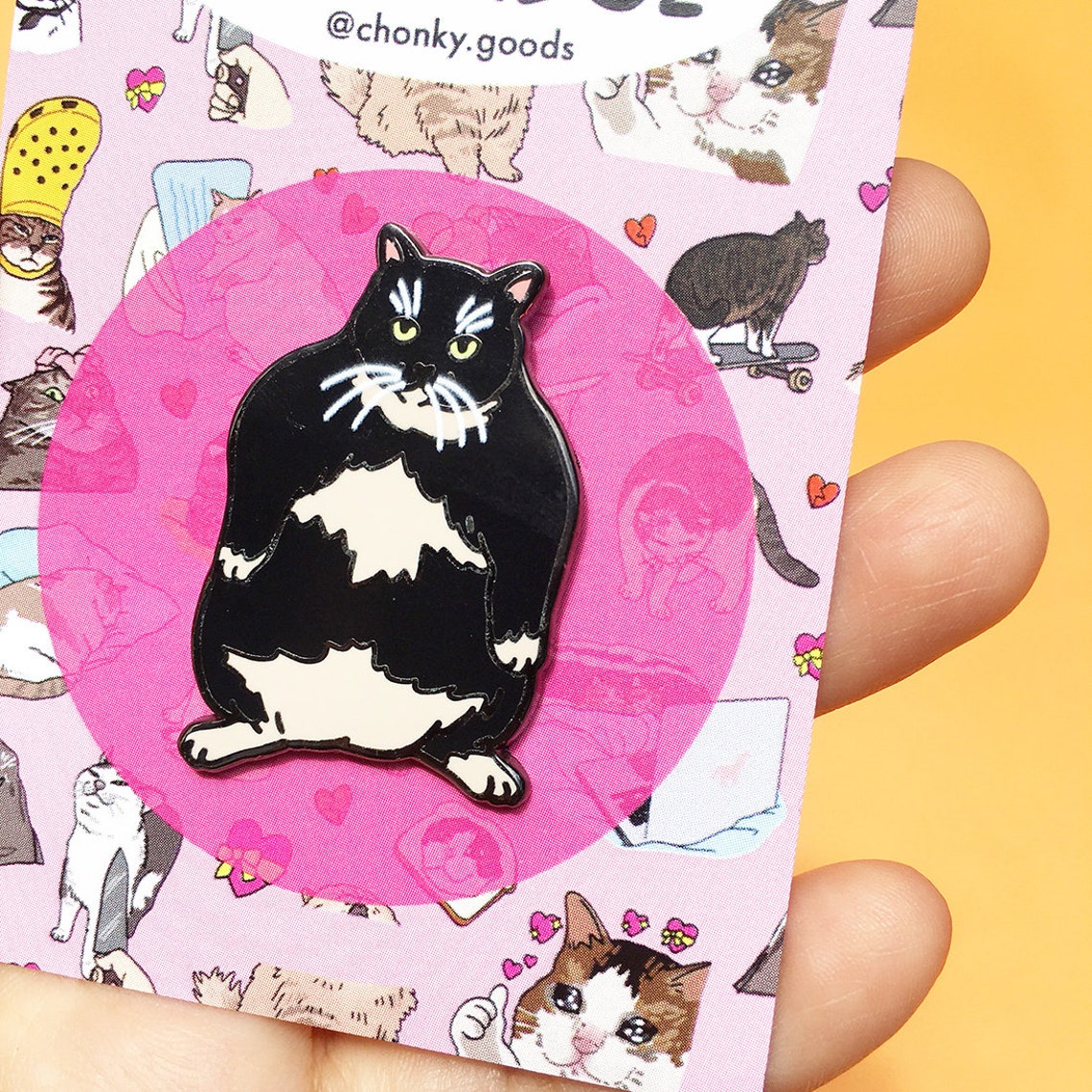 The Original Standing Chonky Cat Meme Enamel Pin Cat Meme - Etsy