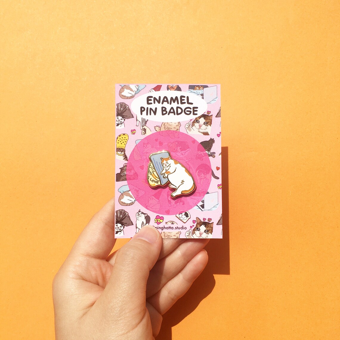 The Original Crying Cat Enamel Pin Cat Meme Pin Sad Cat | Etsy