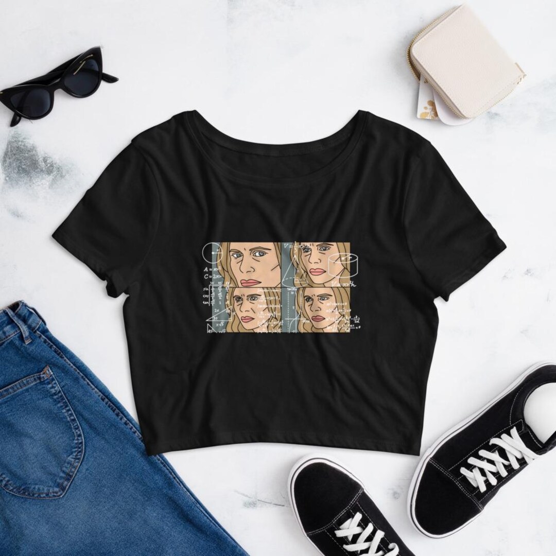 Confused Math Lady Meme Crop Top - Y2k Fashion Sad Girl Meme Crop Tee ...
