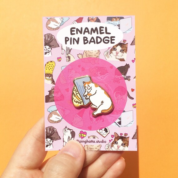 The Original Crying Cat Enamel Pin Cat Meme Pin Sad Cat | Etsy