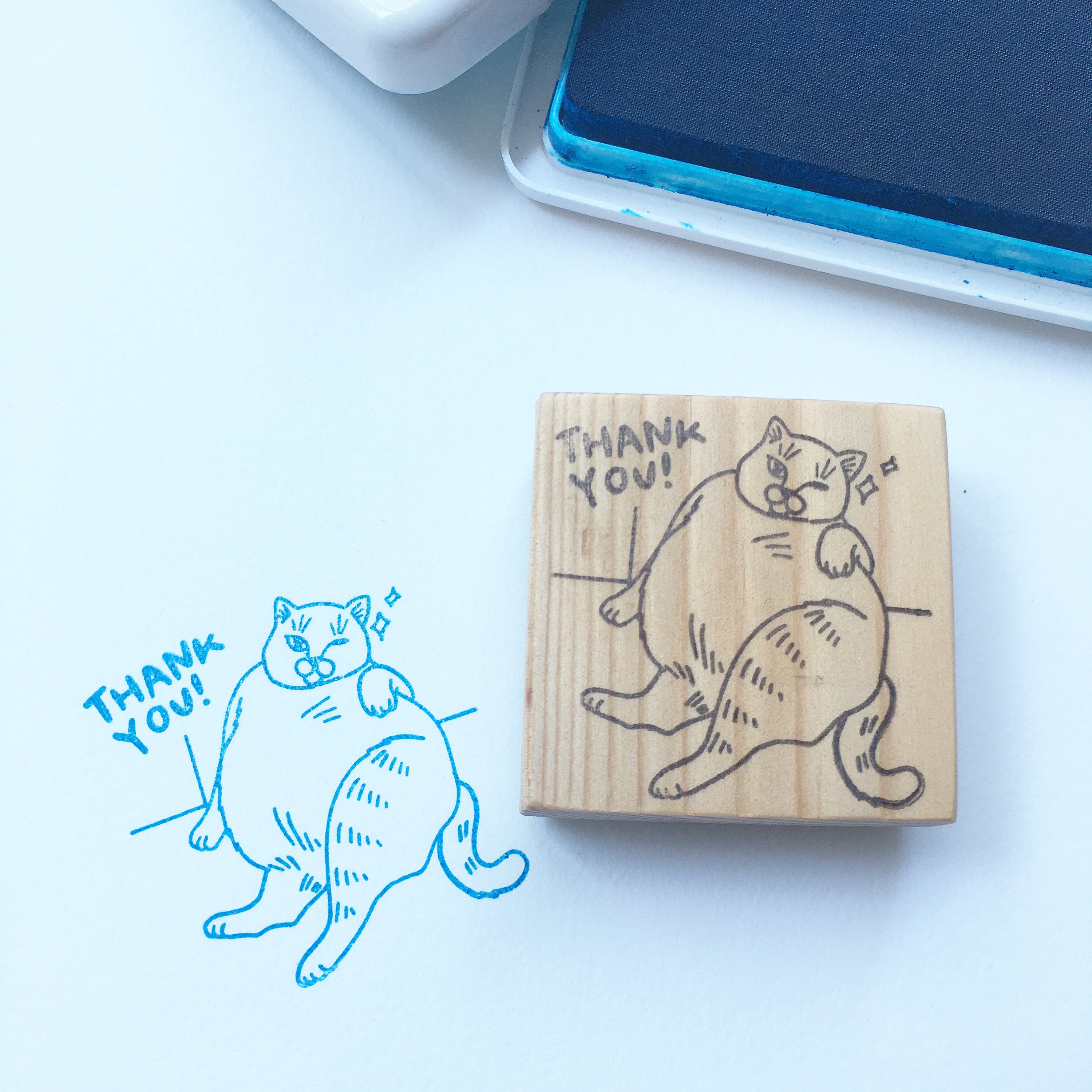 Cat Meme Thank You Chonky Cat Stamp Cat Happy Mail Stamp | Etsy