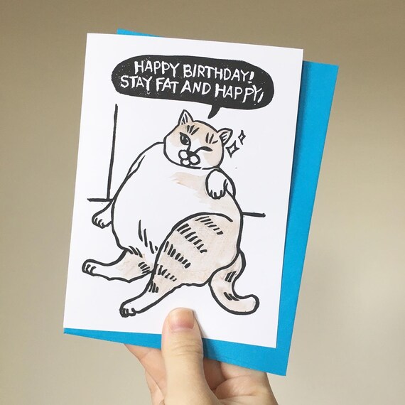 Happy Birthday Fat Cat Funny