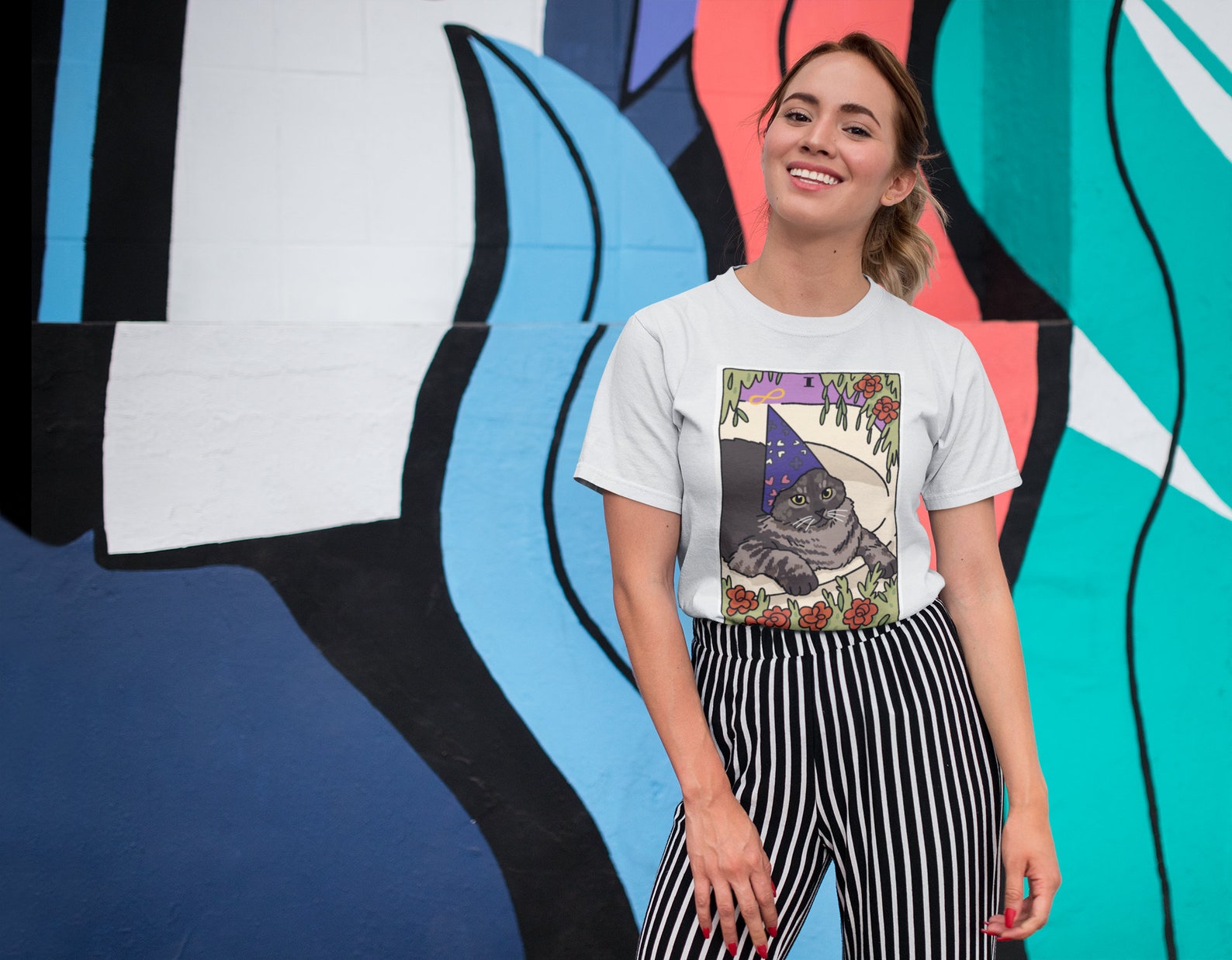 Wizard Cat the Magician T Shirt, Tarot Card Shirt, Witchy Clothing ...