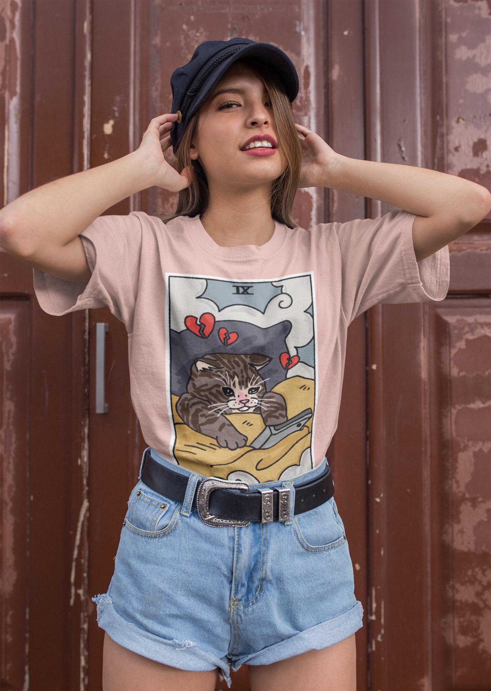 The Original Sad Cat Meme the Hermit Tarot Shirt Tarot Card - Etsy