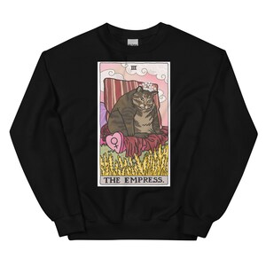 The Empress Chonky Tabby Cat Meme Tarot Sweatshirt, Tarot Card ...