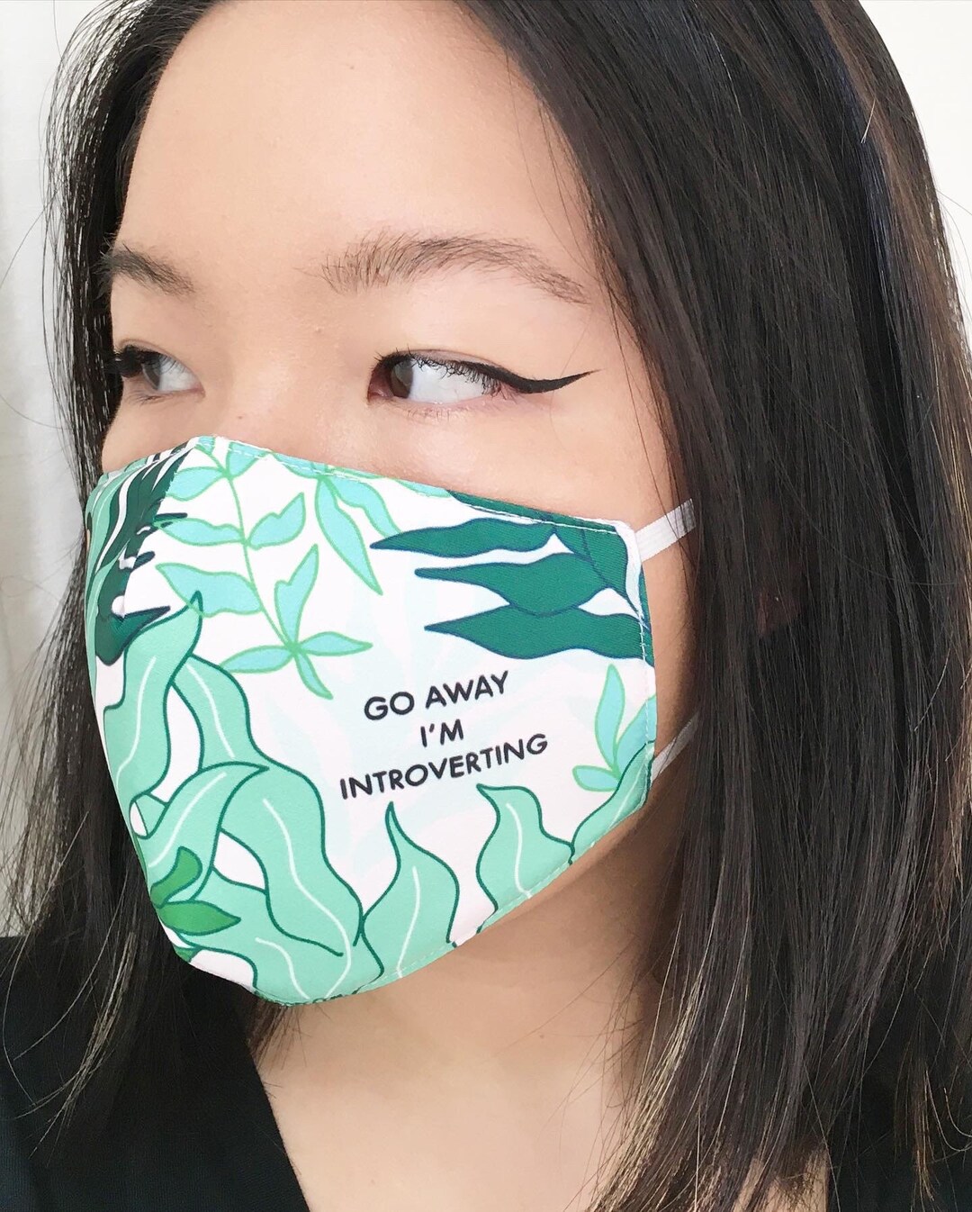 Go Away I'm Introverting Mask Plant Lady Mask, Sassy Snarky Sassy Mask ...