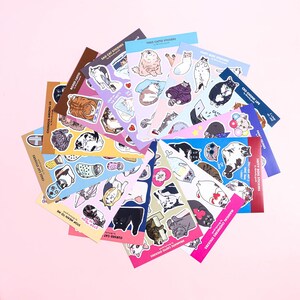 Tired Catto Sad Cat Meme Sticker Sheet – Cat Mom Gift Sticker, Sleepy ...