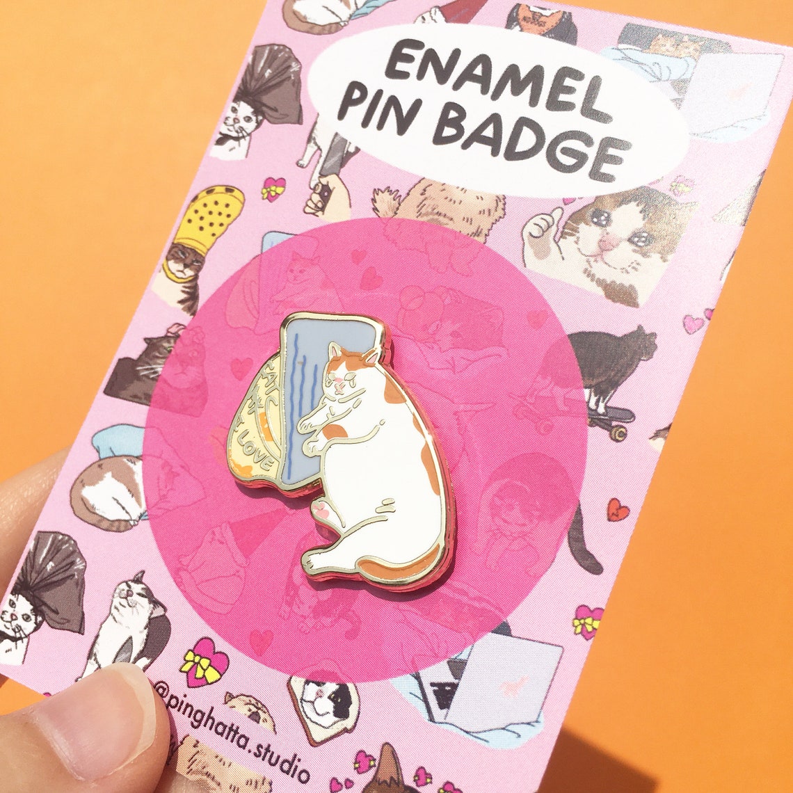 The Original Crying Cat Enamel Pin Cat Meme Pin Sad Cat | Etsy