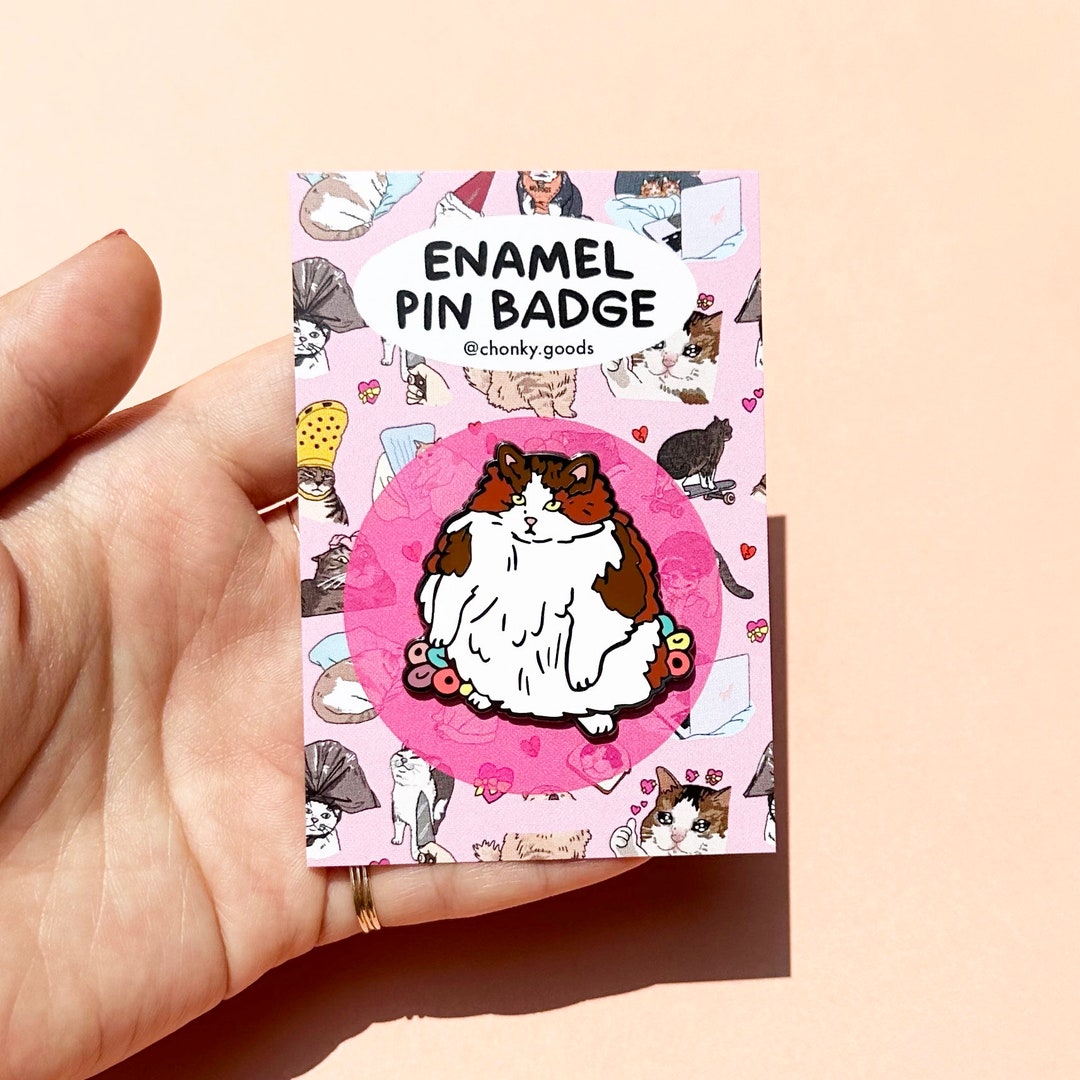 The Original Loops Cat Enamel Pin Cat Meme Pin Sad Cat Meme - Etsy