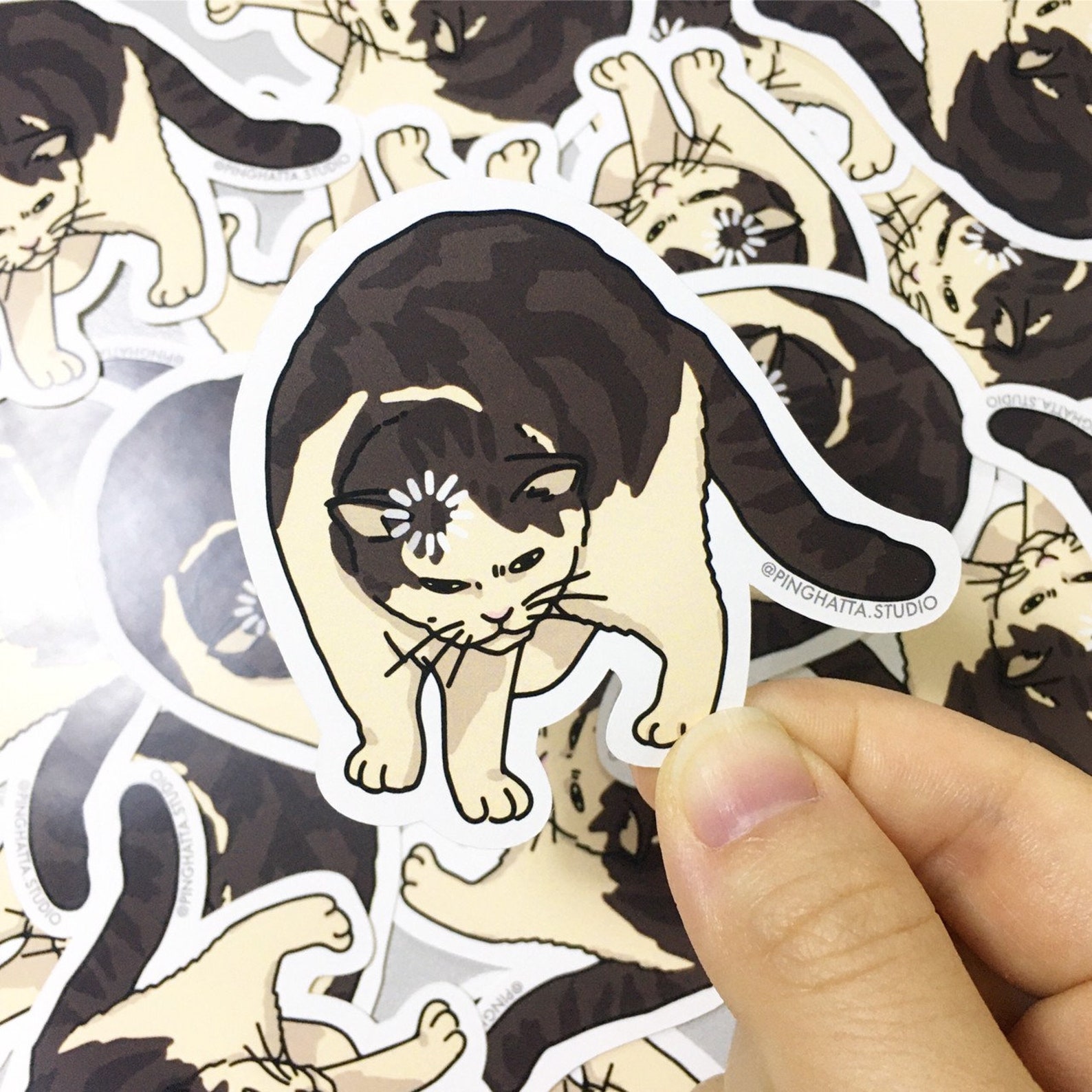 Buffering Cat Meme Sticker Cat Meme Sticker Loading Cat | Etsy