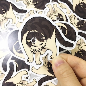 Buffering Cat Meme Sticker Cat Meme Sticker Loading cat | Etsy