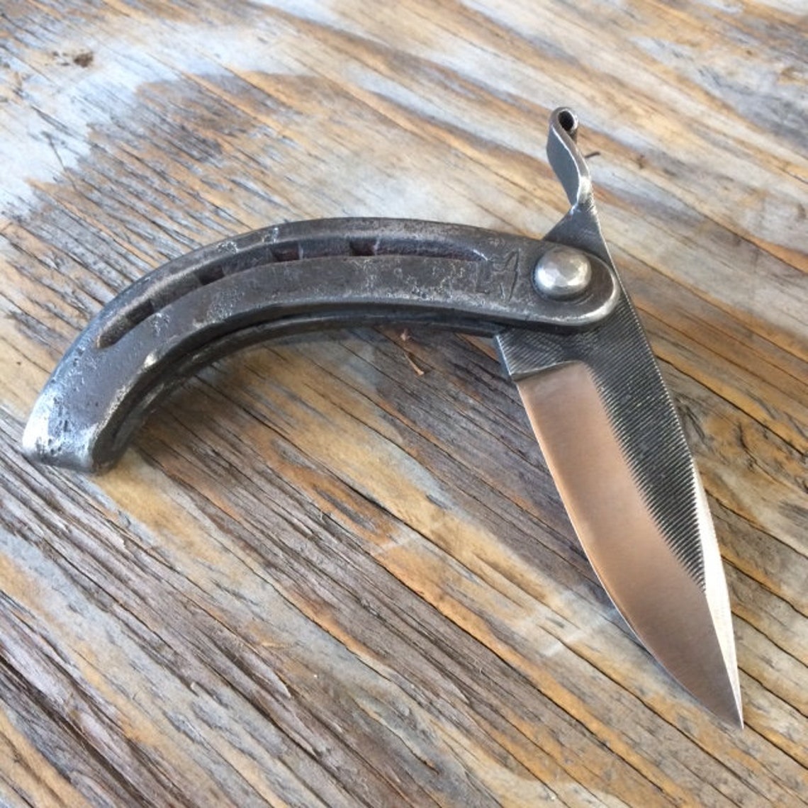 Cowboy Folding Knife // Blacksmith's Folding Knife // - Etsy