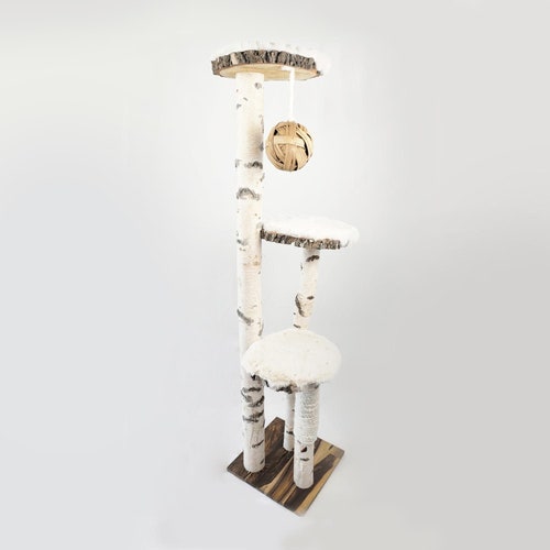 Modern Scratching Post Made of Birch Wood - Etsy