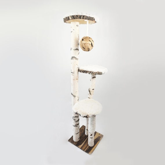 Modern Scratching Post Made of Birch Wood - Etsy