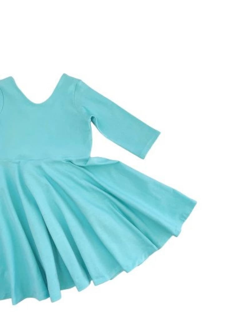 Blue Twirl Dress Light Blue Dress Solid Color Dress Toddler | Etsy