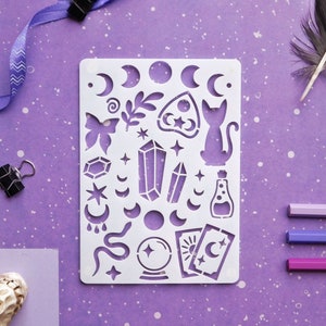 Magic Stencil for Bullet, Witchcraft Doodle Stencil for Planners and ...