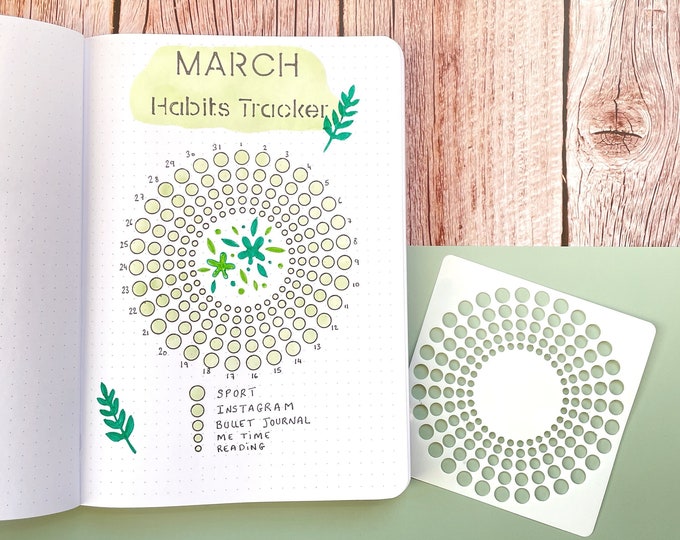 Weekly and Monthly Layout Stencil for Notebooks, Journals, and Planners ...