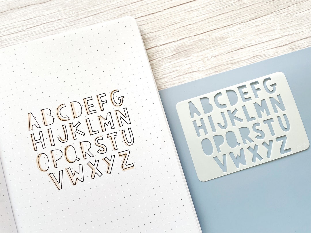Mini Lettering Stencil for Journal and Planner, Alphabet Calligraphy ...