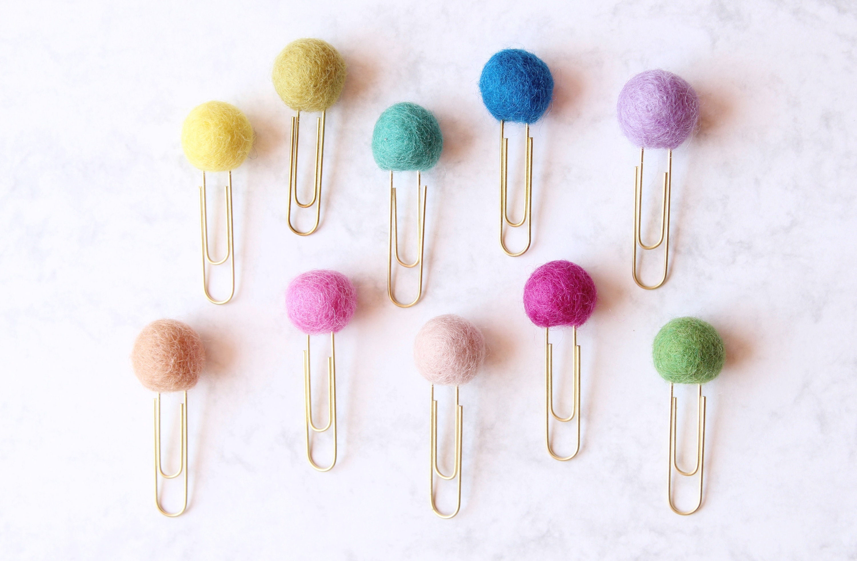 Felt Pompom Paperclip for Planner Bullet Journal Fancy - Etsy