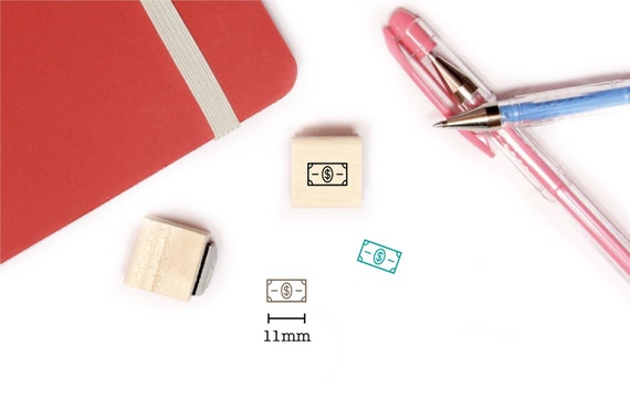 Bank Note Stamp for Planner and Bullet Journal Mini Wood - Etsy