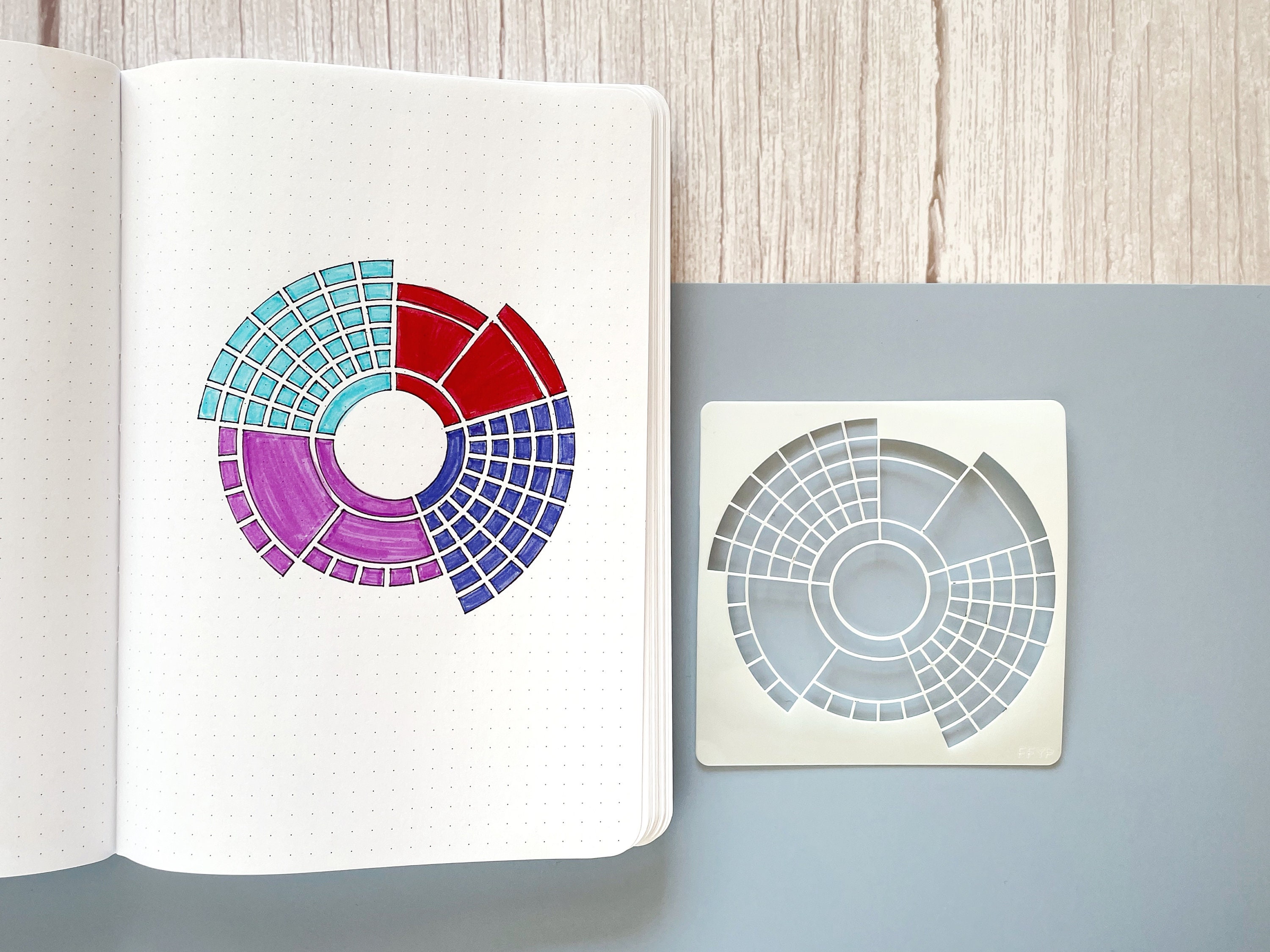 Monthly Circle Tracker Stencil for Bullet Journal and Planner - Etsy UK