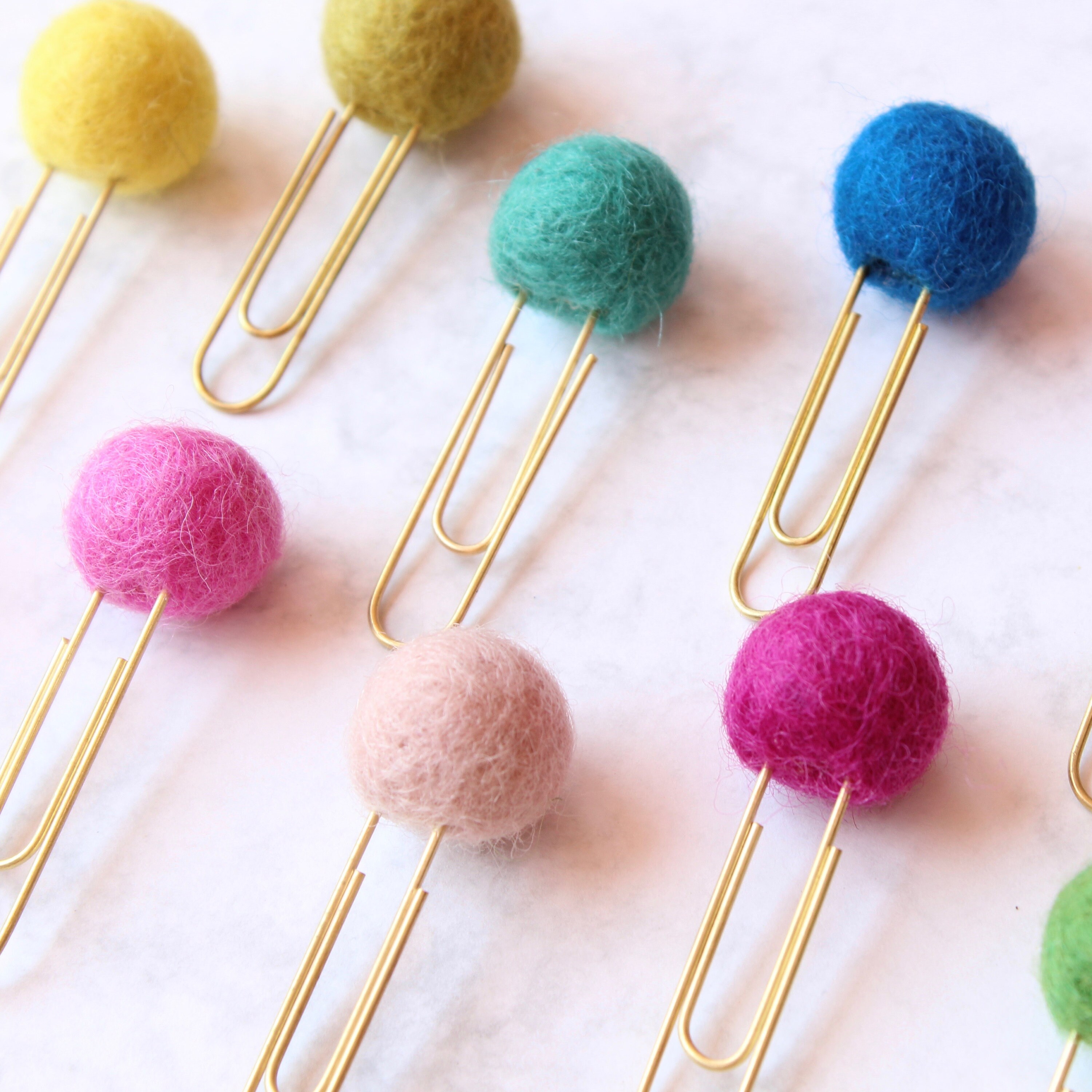Felt Pompom Paperclip for Planner Bullet Journal Fancy - Etsy