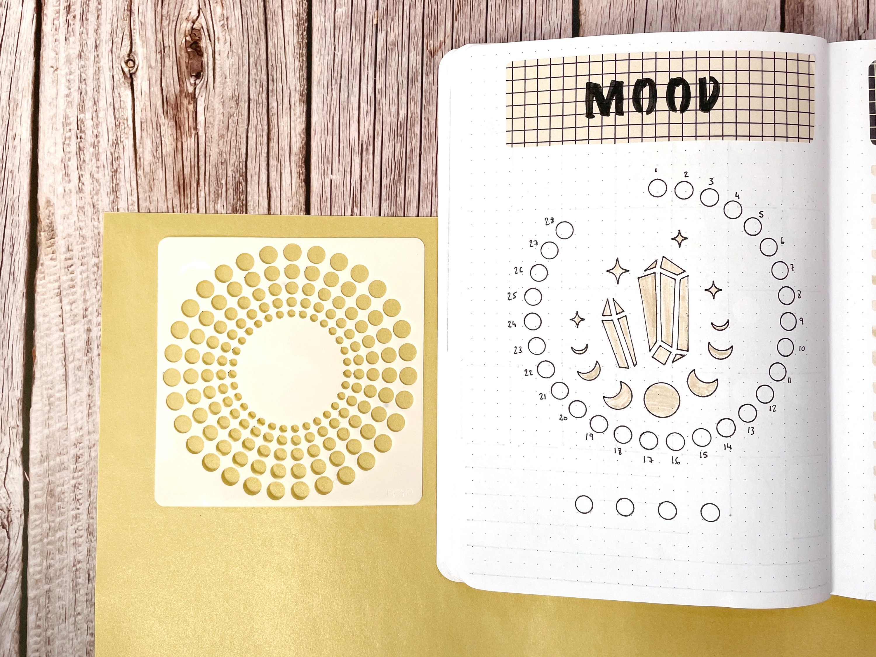 Monthly Circle Tracker Stencil for Bullet Journal and Planner - Etsy ...