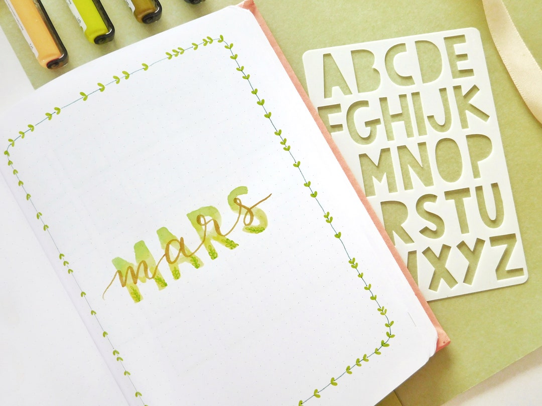 Lettering Stencil for Journal, Letters Stencil, Alphabet Stencil for ...